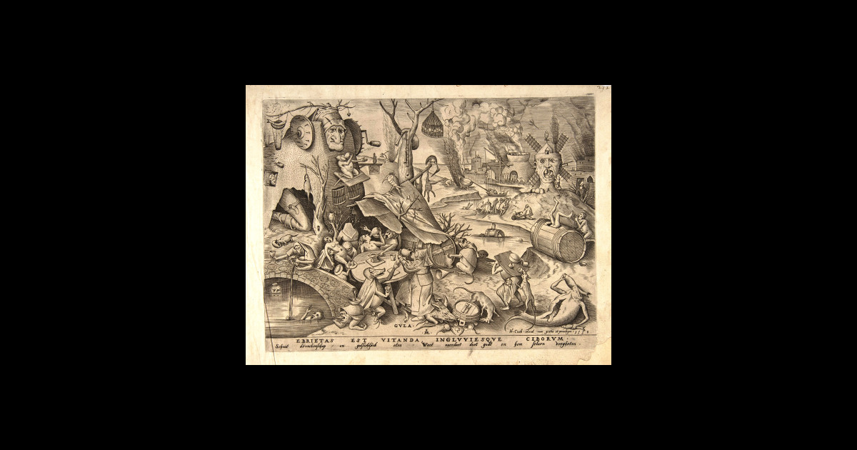Pieter Bruegel The Elder - Gluttony - Gluttony - Posters and Art Prints ...