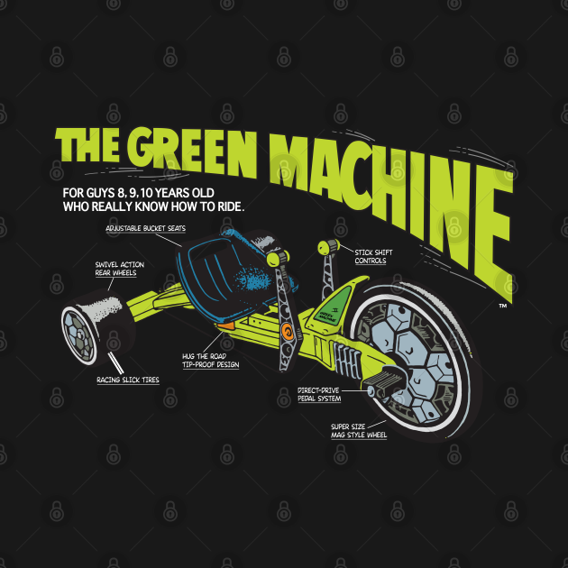 Green Machine - Big Wheel (Dark) - Green Machine - T-Shirt | TeePublic