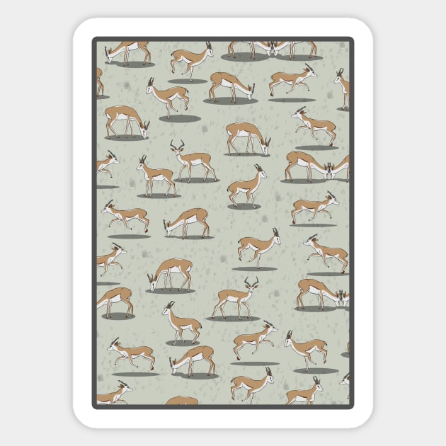 Springbok Pattern - Springbok - Sticker | TeePublic