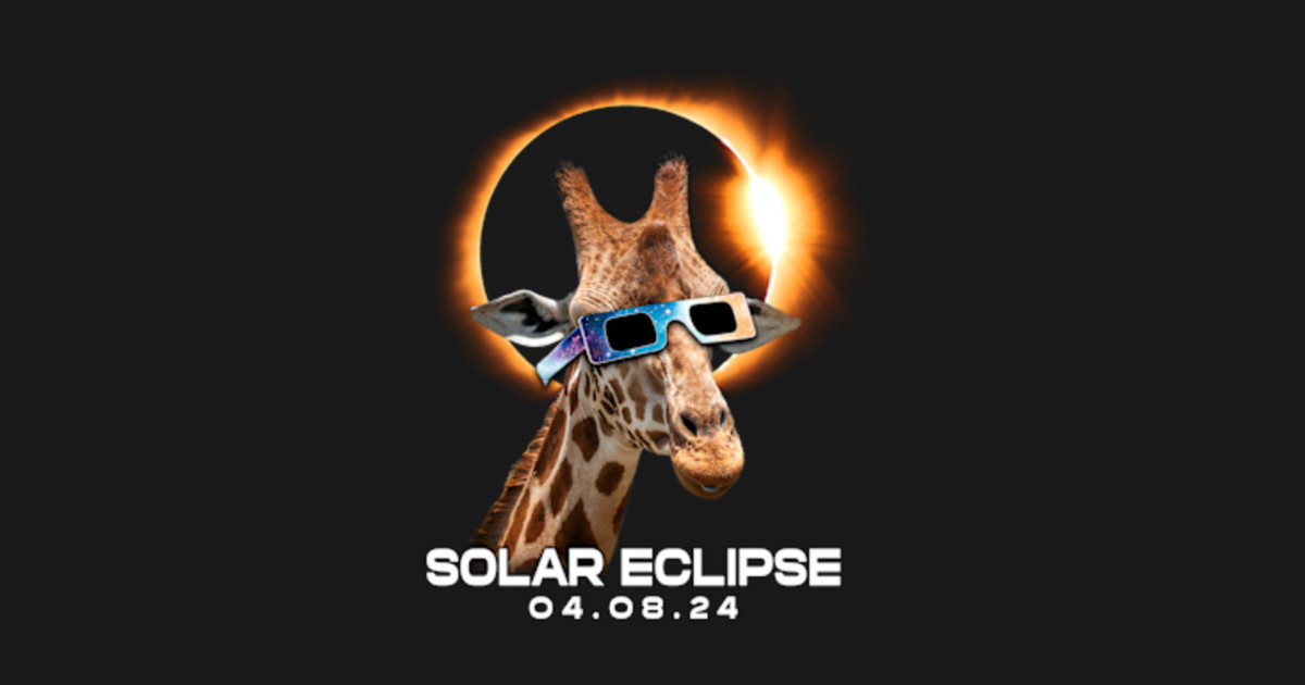 Giraffe Gazing: Witnessing the Solar Eclipse in Style Tee - The Giraffe Solar Eclipse - T-Shirt ...