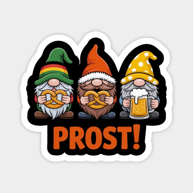 Gnomes Oktoberfest Prost Beer Pretzel German Flag - Oktoberfest ...