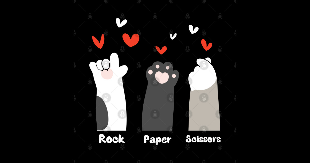 Rock Paper Scissors Cat Design - Rock Paper Scissors Cat Design ...