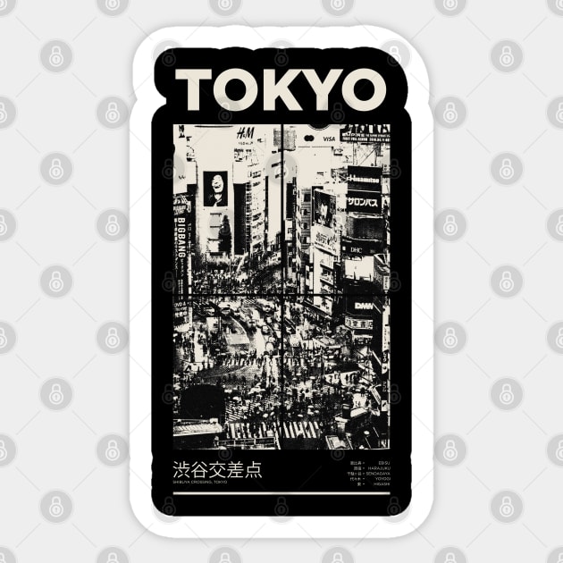 Shibuya Crossing - Tokyo - Sticker | TeePublic