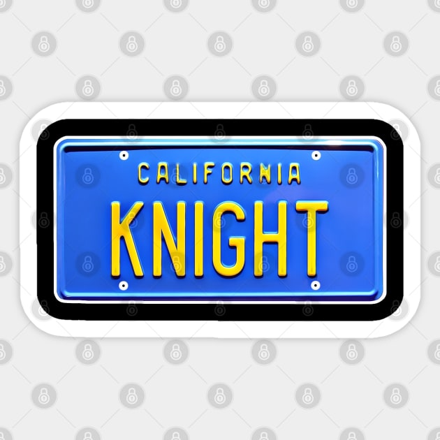Knight Rider KITT Car License Plate - Knight Rider - Sticker | TeePublic