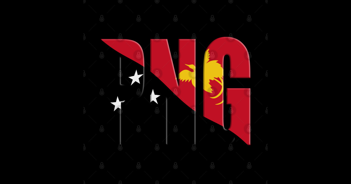 Papua New Guinea PNG flag overlay - Country - Posters and Art Prints ...