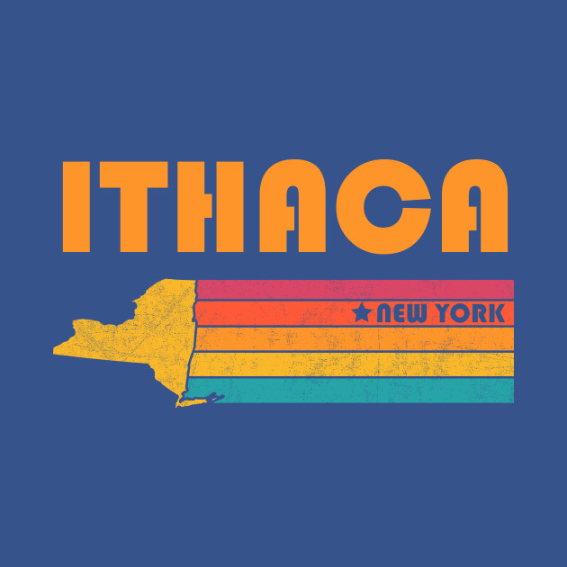 Ithaca New York Vintage Distressed Souvenir - Ithaca New York - T-Shirt ...