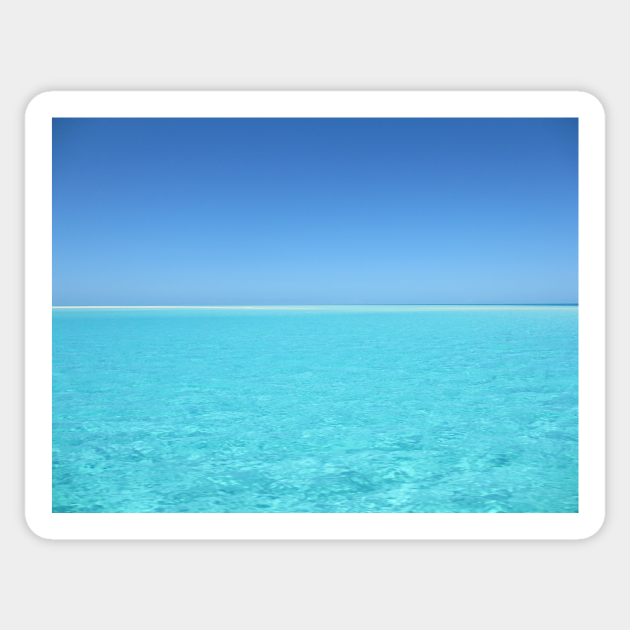 Tropical Caribbean Ocean - Tropical Beach - Sticker | TeePublic