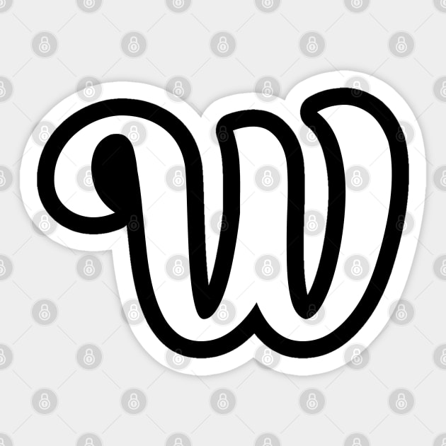Letter W - Letter W - Sticker | TeePublic