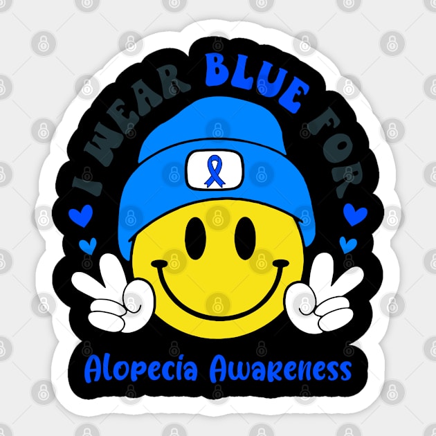 I Wear Blue For Alopecia Awareness - Alopecia Support Gifts - Alopecia ...
