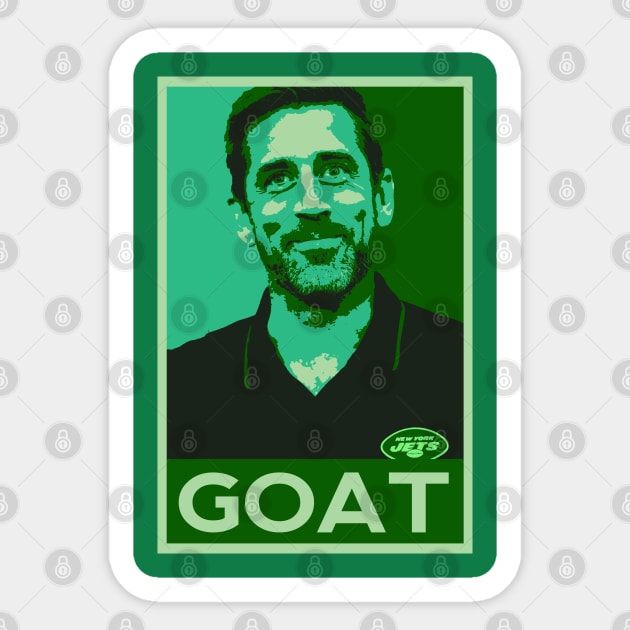 Aaron Rodgers GOAT - Aaron Rodgers - Sticker | TeePublic