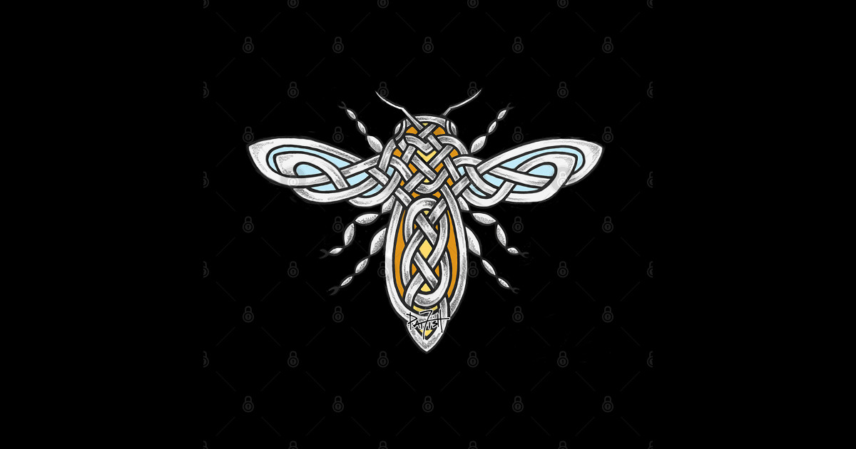 Celtic Honey Bee - Honeybee - Sticker | TeePublic