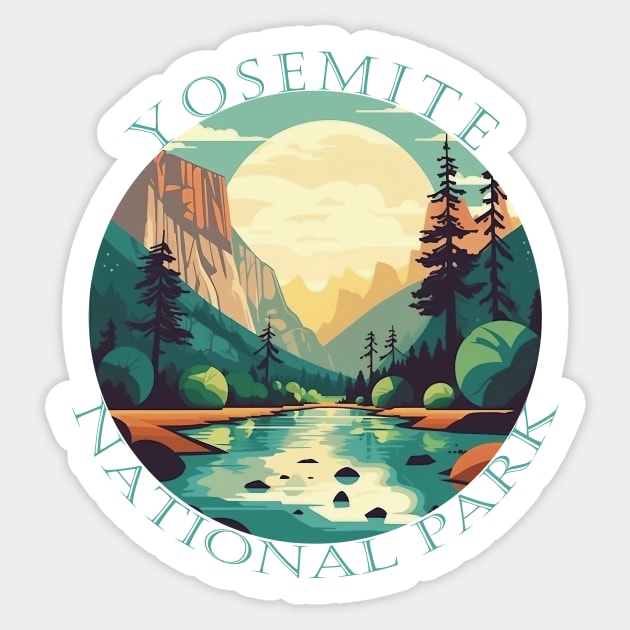 Yosemite National Park - Yosemite National Park - Sticker | TeePublic