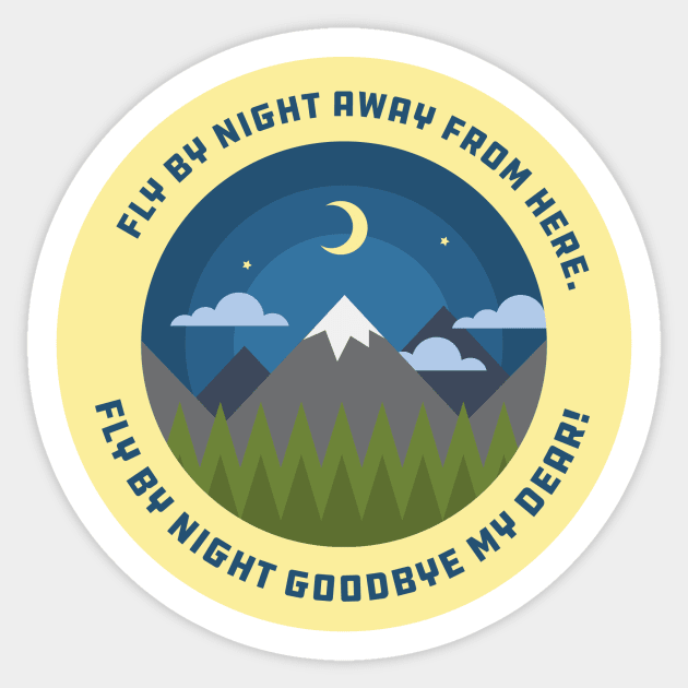 Rush Hour - Fly By Night! - Rush - Sticker | TeePublic