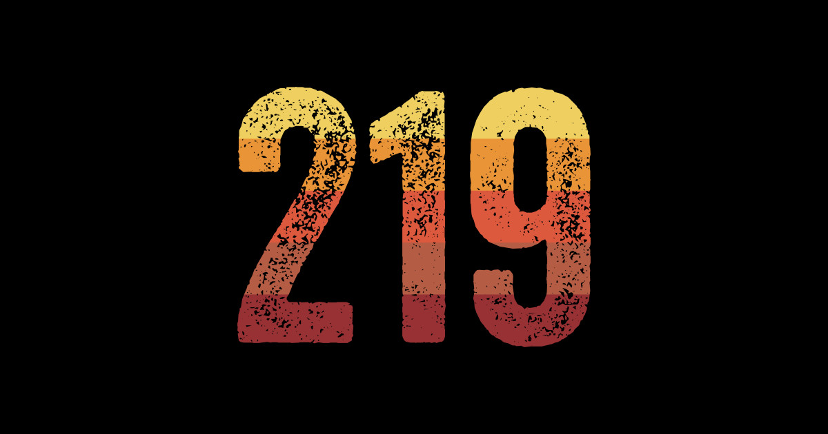 219 Area Code Indiana Vintage - 219 - Sticker | TeePublic