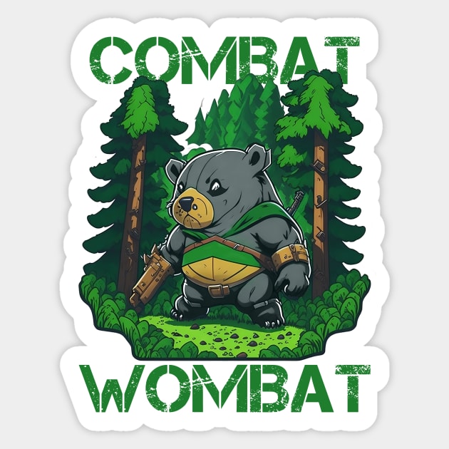 Combat Wombat - Wombat Warrior - Combat Wombat - Sticker | TeePublic