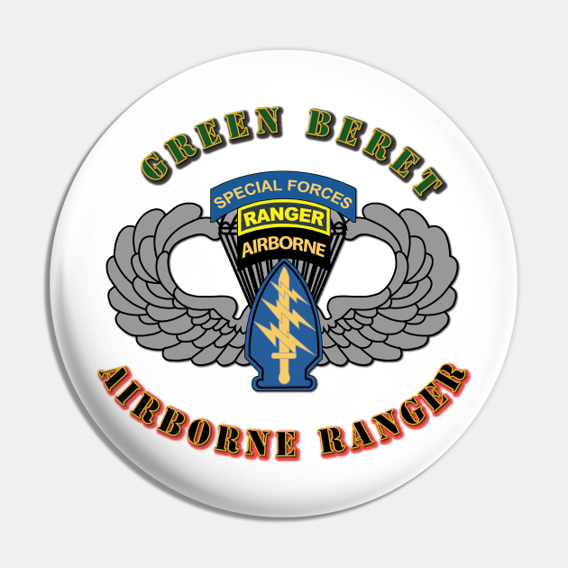 Airborne Ranger - Green Beret - Sfga - Pin | TeePublic