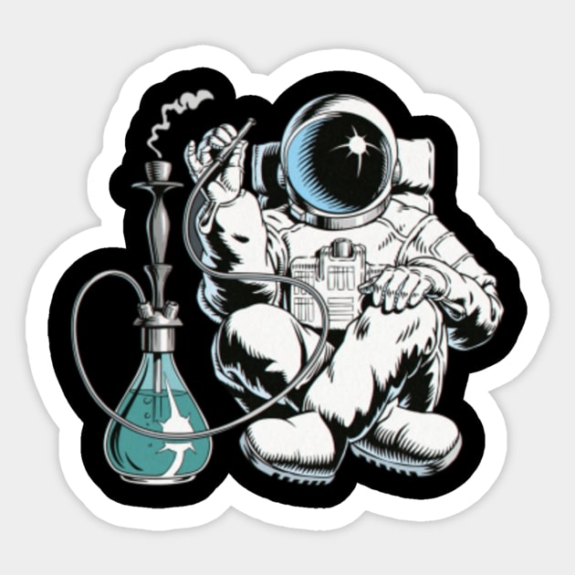 Astronaut smoking hookah - Astronaut - Sticker | TeePublic