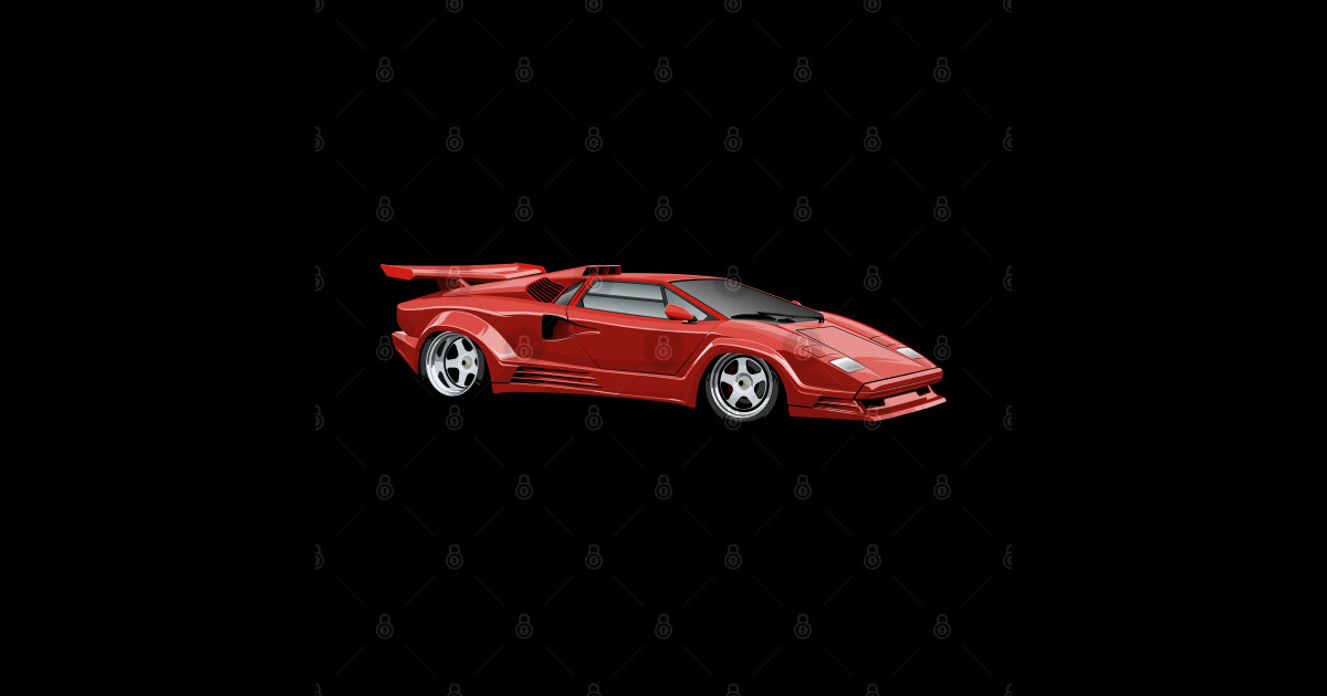redbull - Lamborghini Countach - Sticker | TeePublic