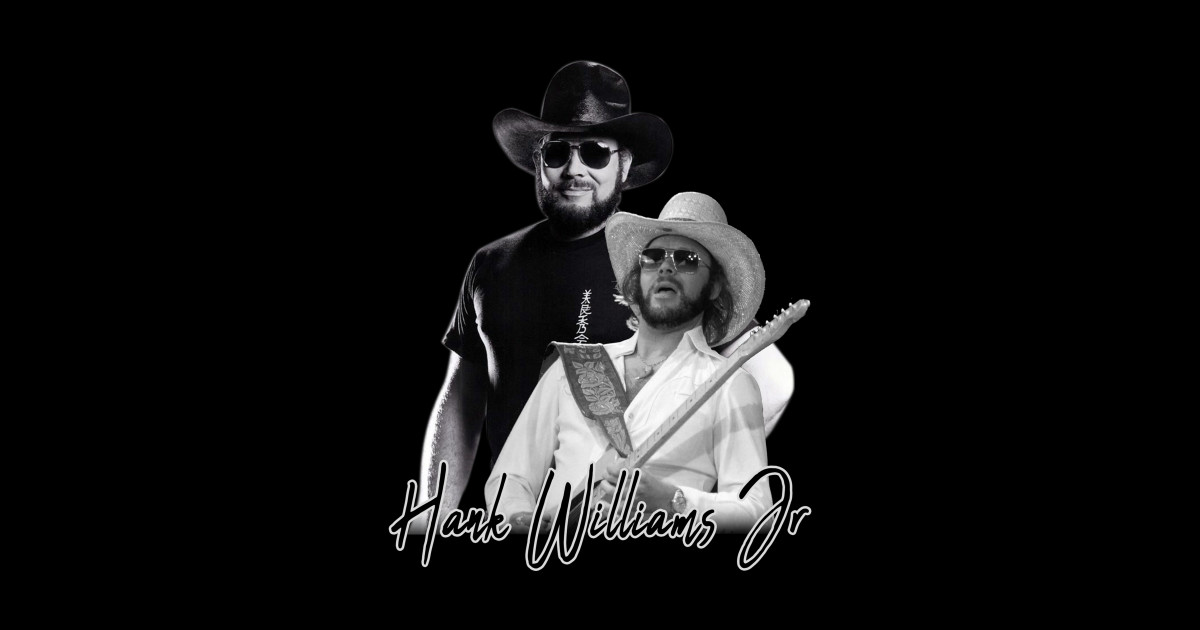 hank two images idol country music - Williams Hank - Sticker | TeePublic