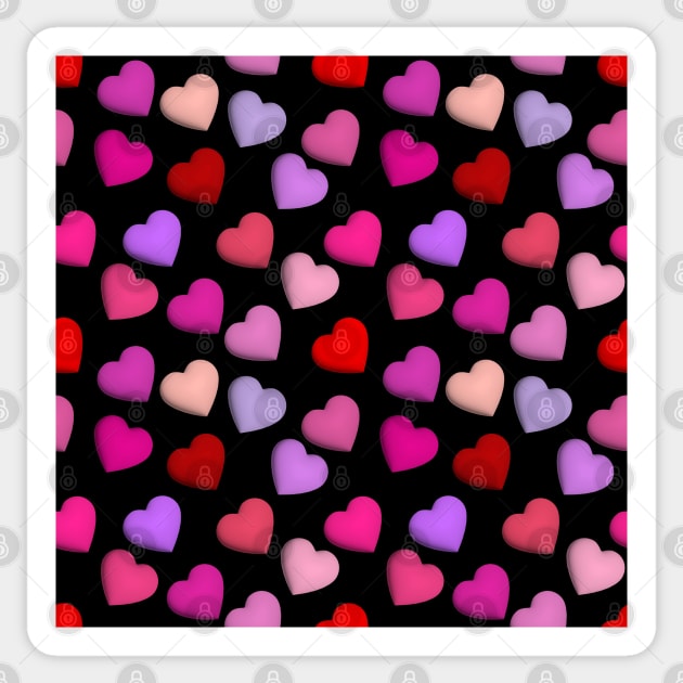 3d Heart Pattern - Heart Pattern - Sticker | TeePublic