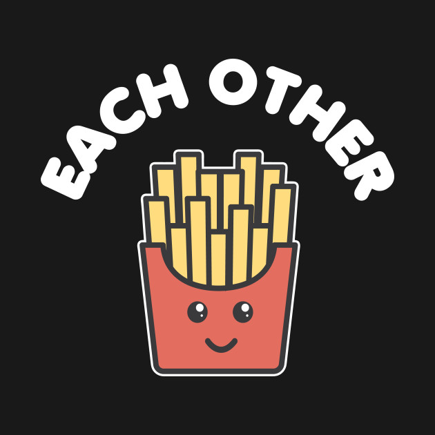 Matching Couple Fries Burger Made For Each Other - Couples - T-Shirt ...
