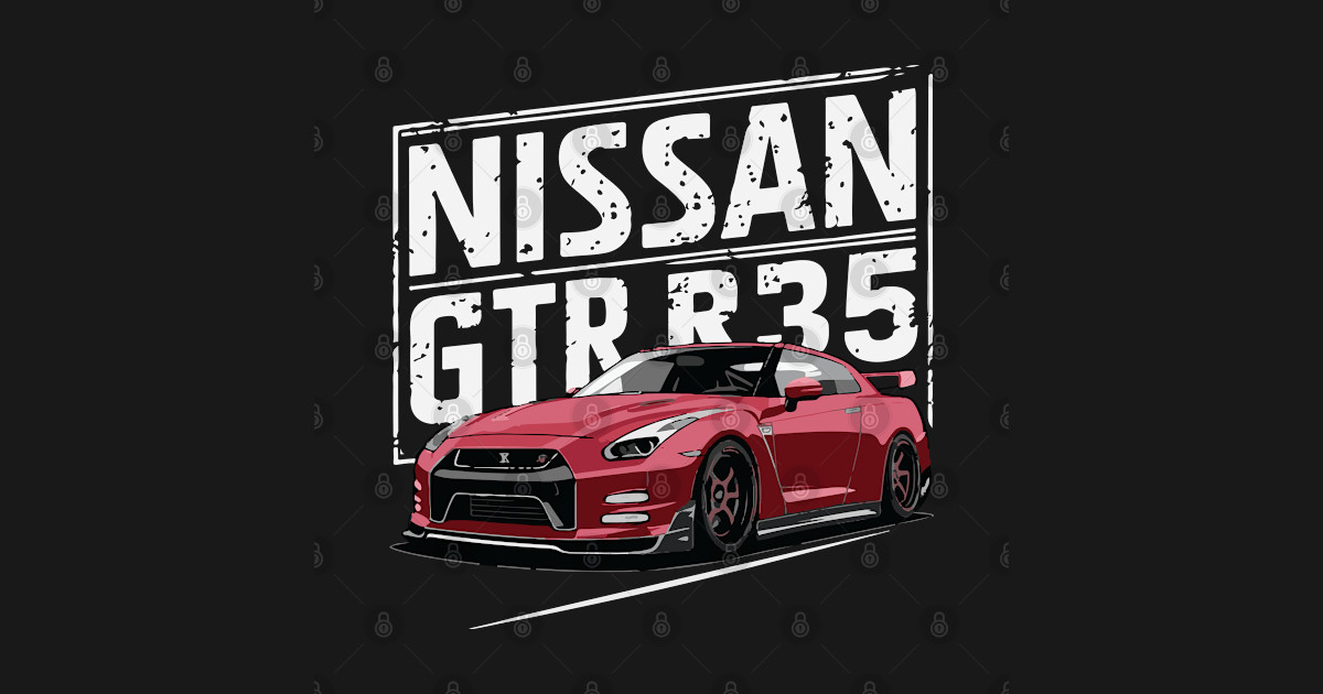 Nissan Skyline GTR R35 JDM Drifting Retro Vintage Car - Nissan Gtr R35 ...
