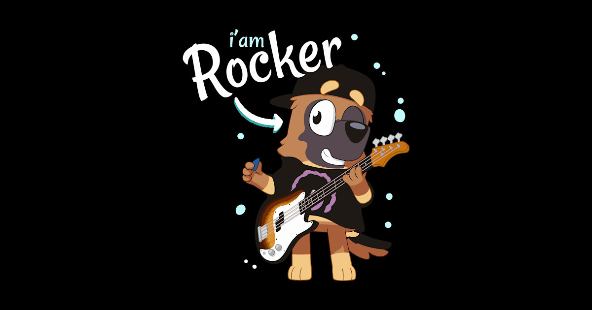 IAM ROCKER - Bluey - Sticker | TeePublic