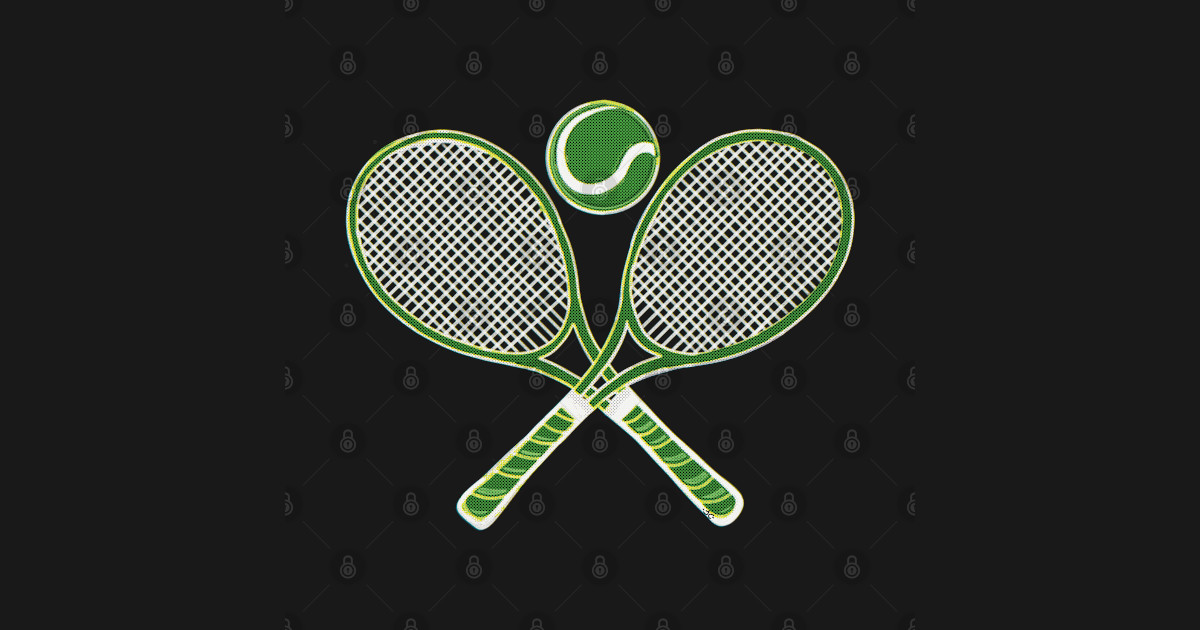 Cool Green Tennis Racket - Tennis Racket - T-Shirt | TeePublic