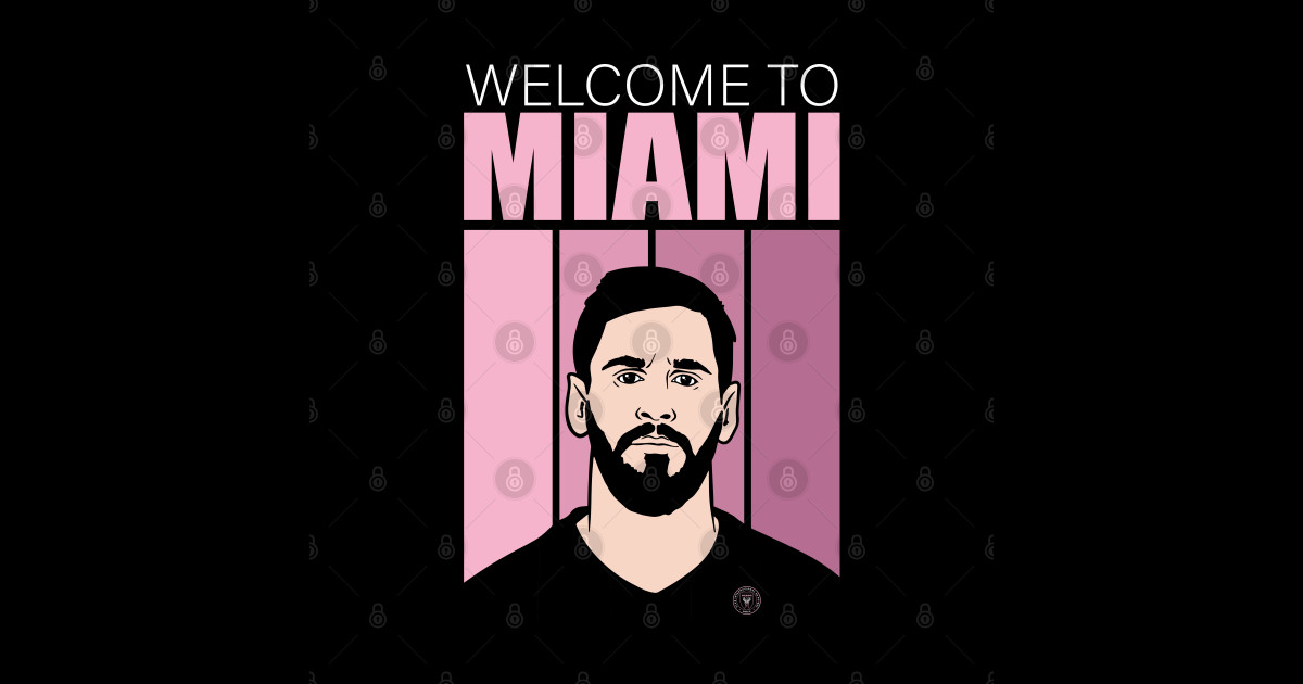 Leo Messi In Inter Miami - Leo Messi In Inter Miami - Sticker | TeePublic