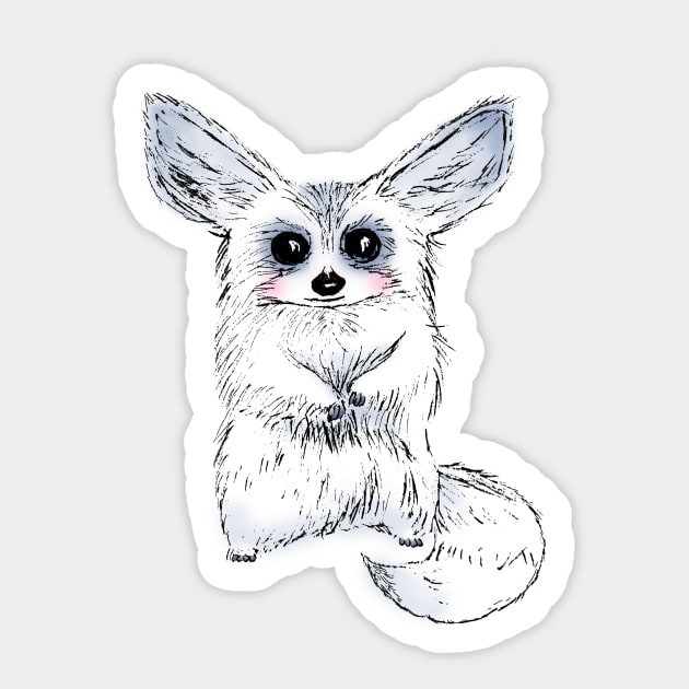 Cute Snow Creature - Cute And Fluffy - Sticker | TeePublic