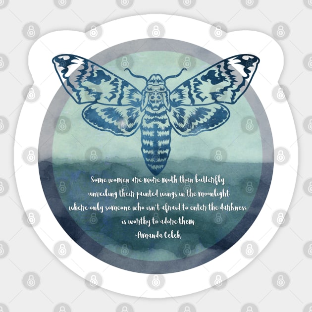 Some Women are Moths quote - Moth - Sticker | TeePublic