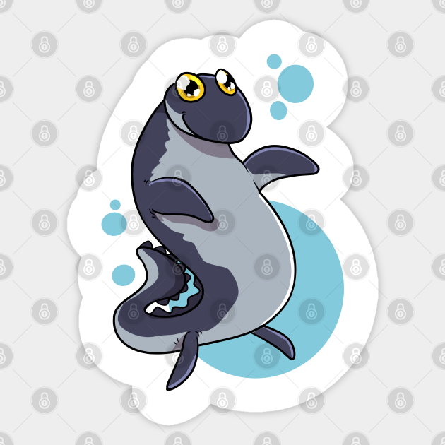 Cartoon Mosasaurus - Kawaii Mosasaurus - Sticker | TeePublic