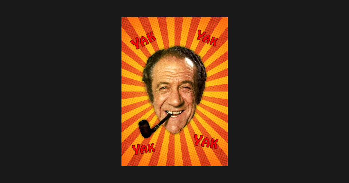 Sid James Laughing Yak Yak Yak Yak Design - Sid James - T-Shirt | TeePublic