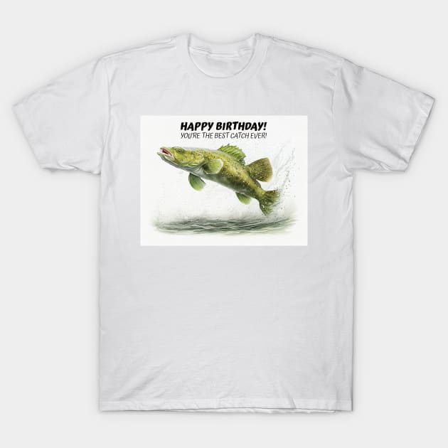 Happy Birthday Cod Fish Watercolor - Cod - T-Shirt | TeePublic