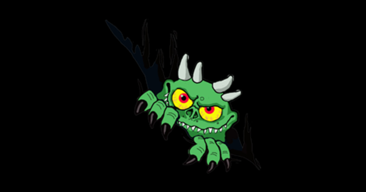 Ripped up Shirt with monster - Monster - Sticker | TeePublic