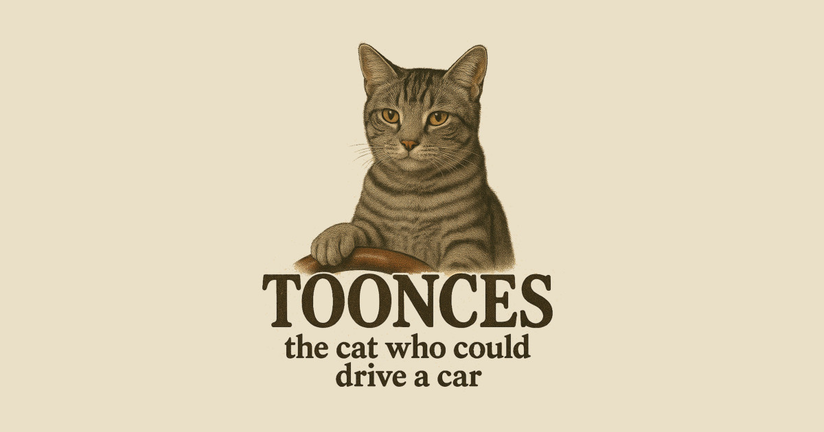 Toonces-The-Cat-Who-Could-Drive-A-Car - Toonces - T-Shirt | TeePublic