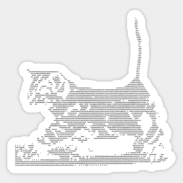 Cat in ASCII - Cat - Sticker | TeePublic