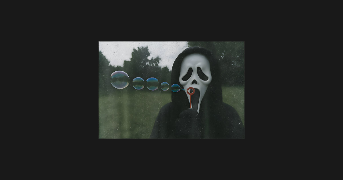 Scary Face Blowing Bubbles Horror Halloween - Scary Face Bubbles - T ...