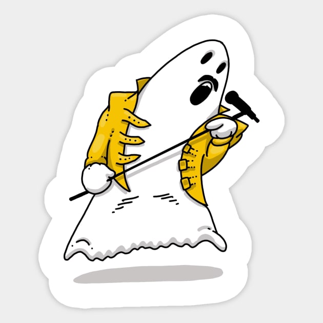 Freddy Ghost - Freddy Mercury - Sticker | TeePublic
