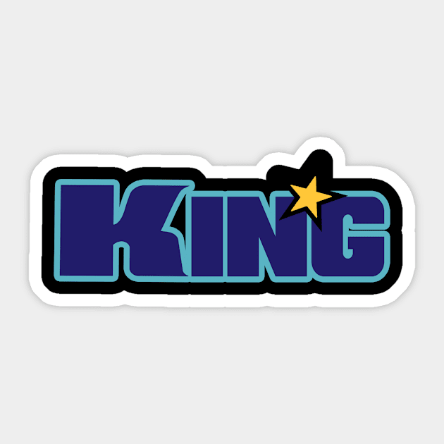 King Typography logo - King - Sticker | TeePublic