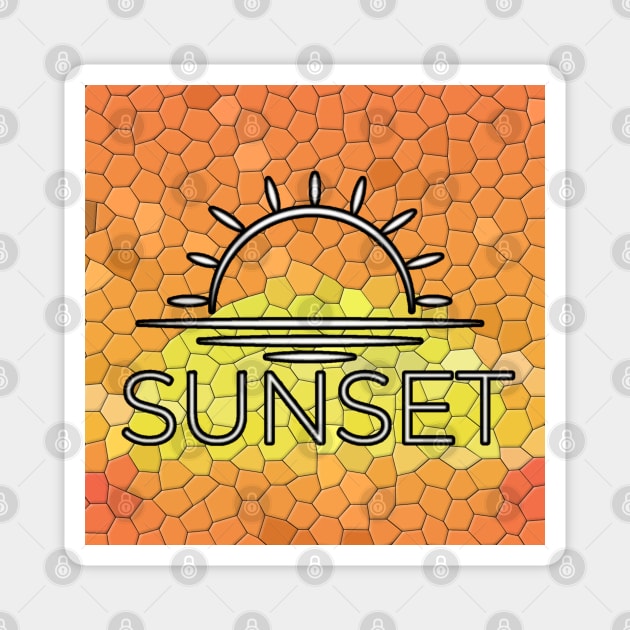 Sunset TV tiles - Sunset - Magnet | TeePublic