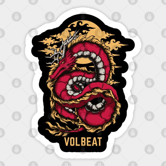 Flying Dragon Volbeat - Volbeat - Sticker | TeePublic