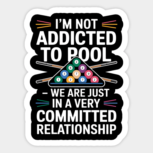 Pool Player Gift For Men Cool Addicted To Billiards - Pool Player Gift ...