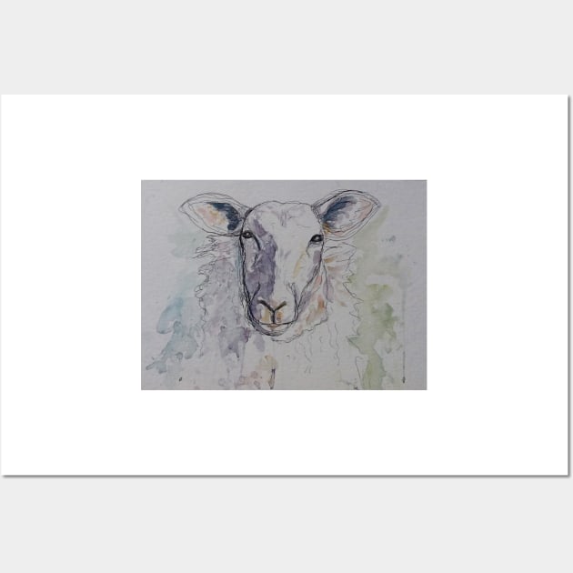 Sheep line drawing - Sheep - Posters and Art Prints | TeePublic