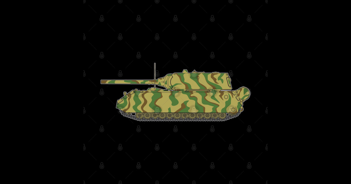 Stealthy German Maus Tank Side View Camouflage - World War 2 - Posters ...