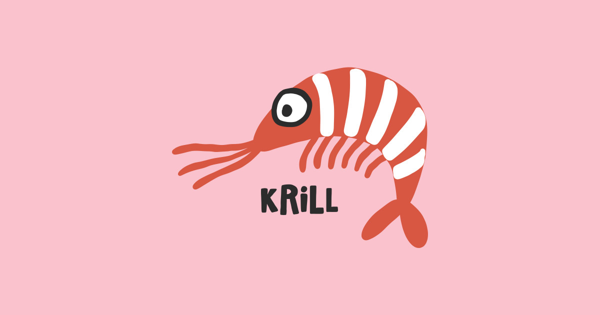 Cute Krill Cartoon Illustration - Krill - T-Shirt | TeePublic