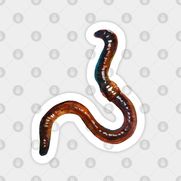 Creepy Cute Earthworm Sticker - Creepy - Sticker | TeePublic