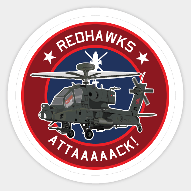 RSAF AH-64 Apache Attack Helicopter - Rsaf - Sticker | TeePublic