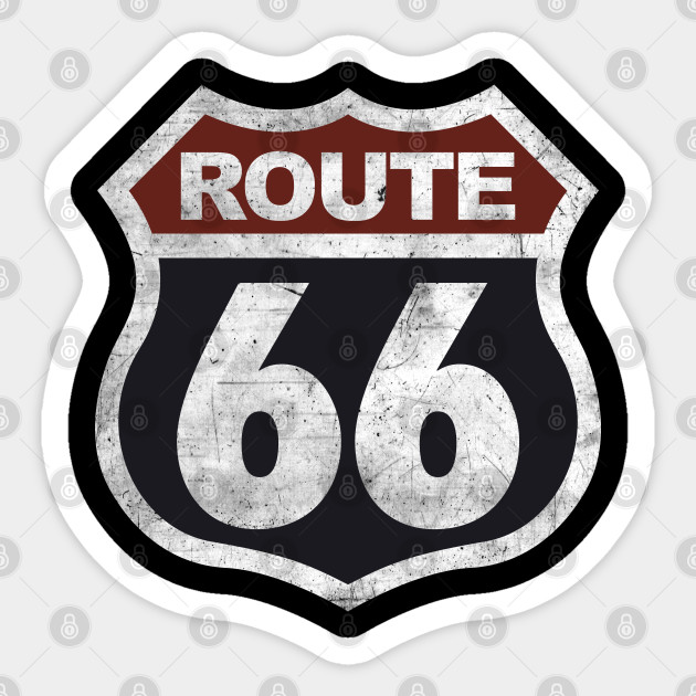 Historic Route 66 Vintage - Route 66 - Sticker | TeePublic