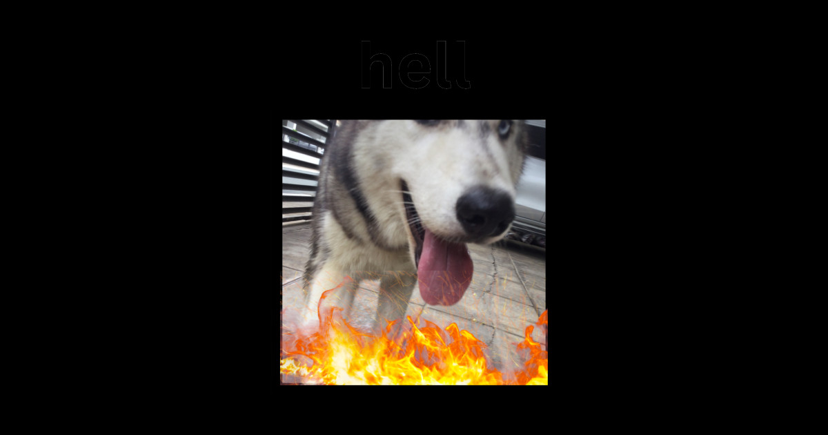 Husky Walking Closeup Simple Hell Fire - Husky - Sticker | TeePublic